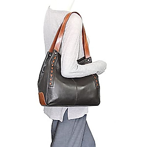 Nino Bossi Handbags Alyssa Satchel (Stone)