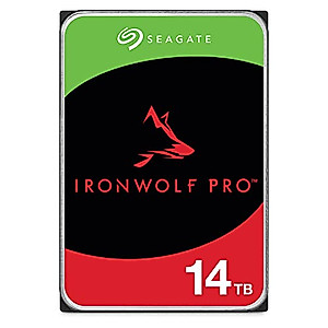 Seagate IronWolf Pro 14 TB NAS RAID Internal Hard Drive - 7,200 RPM SATA 6 Gb/s 3.5-inch (ST14000NE0008)