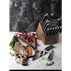 Cangshan TS Series 1020885 Swedish 14C28N Steel Forged 17-Piece Knife Block Set, Walnut