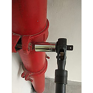 MacWork 1/2in.& 3/8in Dual Head Ratchet Handle -Telescopic Black Ratchet Spanner with Hammer Function