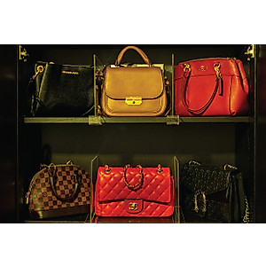 A & R 8 Pack Acrylic Shelf Dividers for Closet - Clear Shelf Organizer for Clothes - Adjustable Storage Separators in Bedroom and Office - Suitable for Wooden or Vertical Shelves