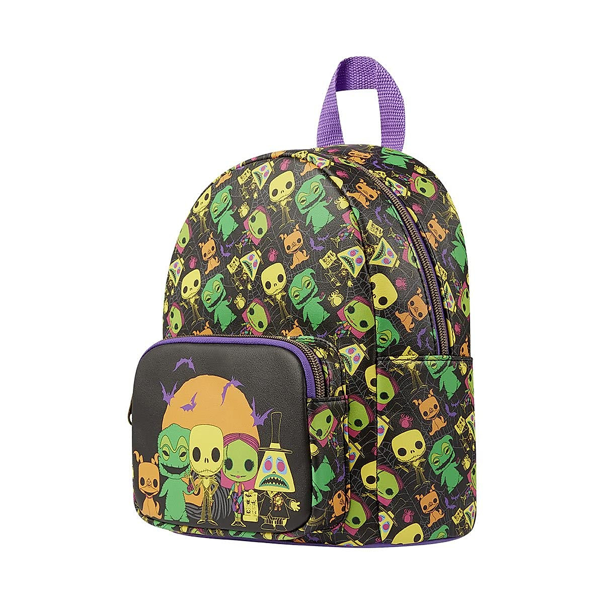 Theme Park Lounge Fly The Nightmare Before Christmas Neon Blacklight Print Mini Backpack