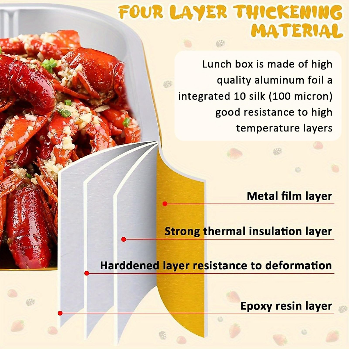 Aluminum Pans with Lids, 50 Pack Foil Pans with Lids 6.3"×4.4", 1.2 Lb Heavy Duty Small Aluminum Pans with Lids, Double Thick Aluminum Pan, for Baking, Meal Prep, Freezer, Heating, Takeout(Gold)