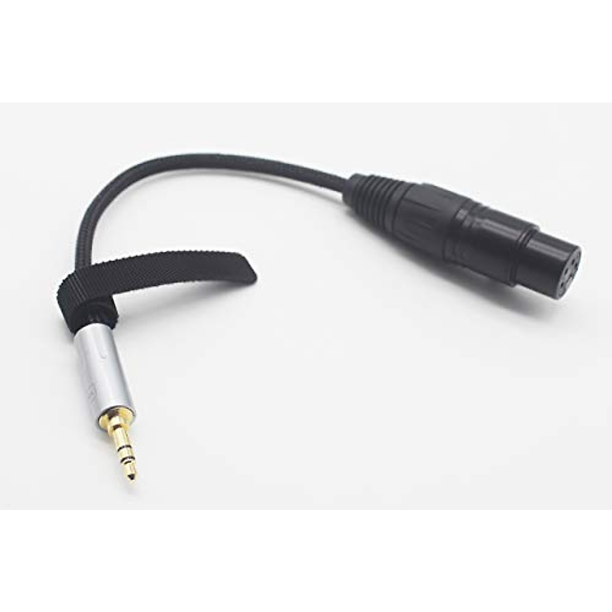 Youkamoo 3.5mm to 4-pin XLR Female Headphone Audio Headphone 8 Core Silver Plated Adapter Cable 15CM [ 3.5mm Stereo Male ] Male to Female