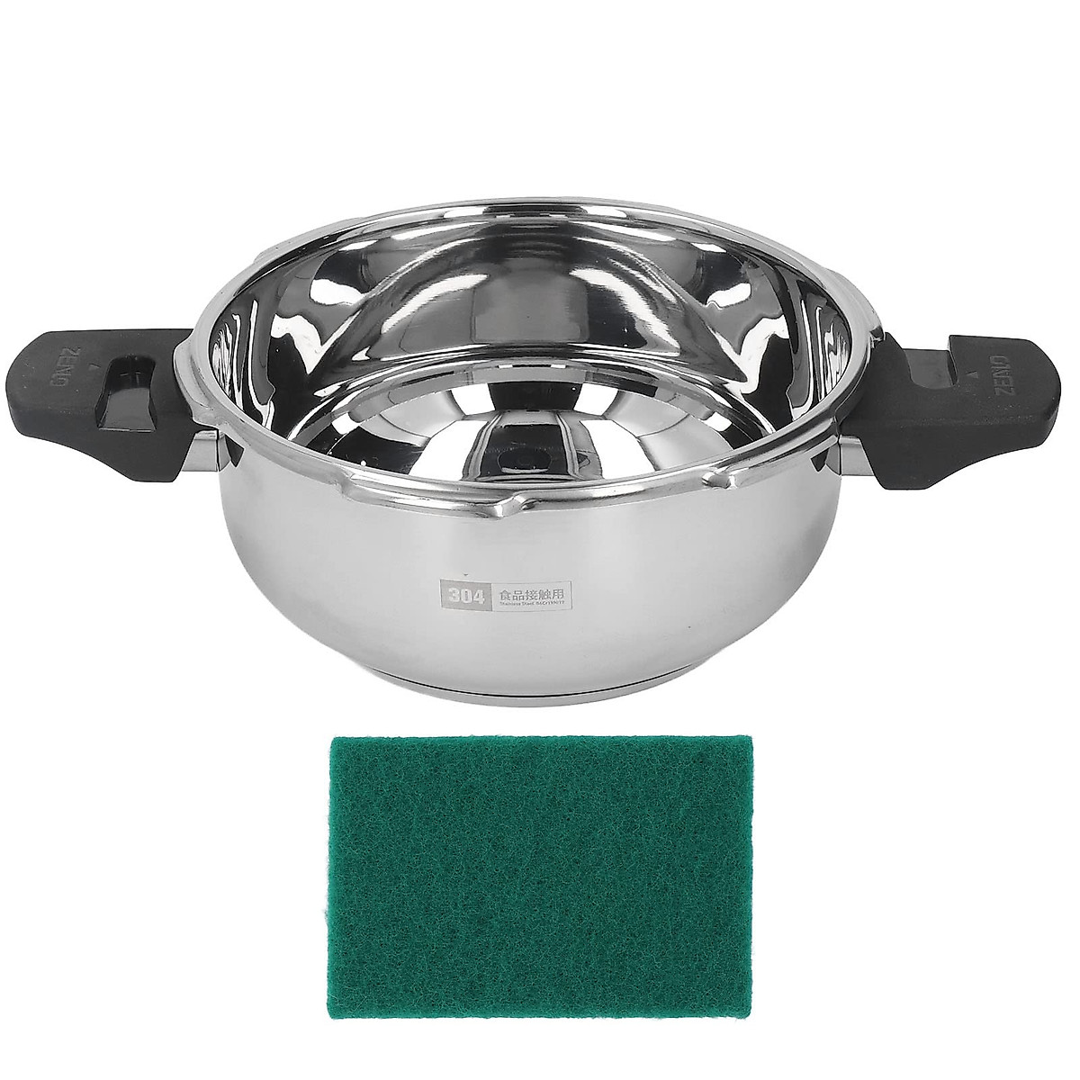 Atyhao Small Pressure Cooker, Stainless Steel for Pressure Foodie Steaming, Compatible Induction Cooker Gas Home Cooker for Household Restaurant