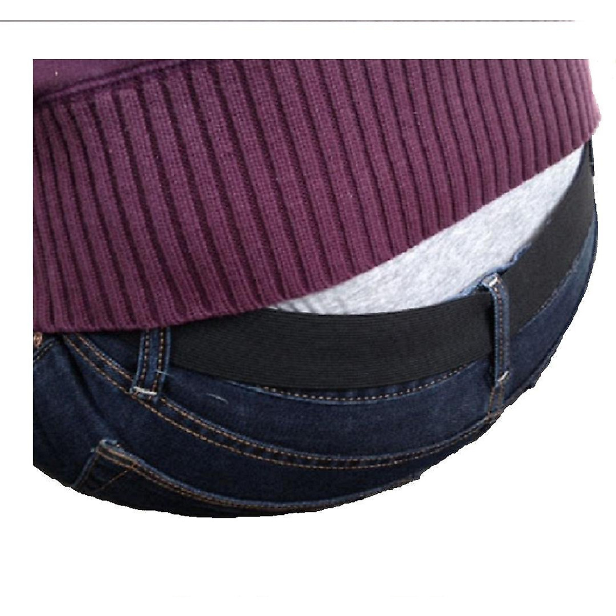 SkinniBelt For Women The Original Elastic No-Show Belt (Medium, Denim Blue) Invisible Belt With Premium Webbing Made In The USA