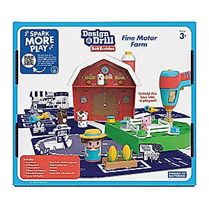 Educational Insights Design & Drill Bolt Buddies Farm Take Apart Toy with Electric Toy Drill, Preschool STEM Toy, Easter Basket Stuffers for Kids, Gifts for Boys & Girls, Ages 3+