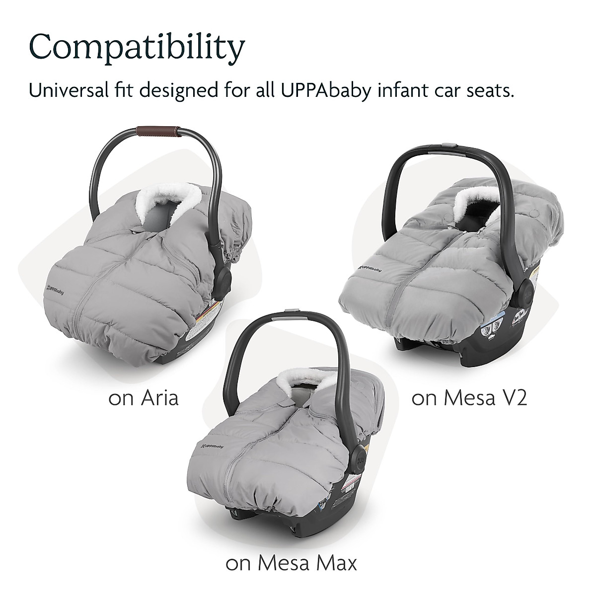 UPPAbaby CozyGanoosh Footmuff/Easily Attaches to Strollers + RumbleSeat/Ultra-Plush, Weather-Proof/Charcoal