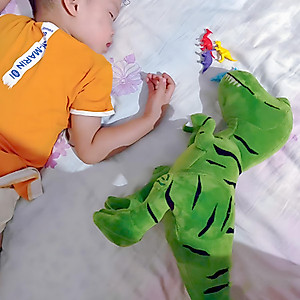 Ryttir 2 Pack 15.7 Inch Large Dinosaur Stuffed Animals,Adventure Stuffed Dinosaur Toy,Brave Boy's and Girl's Room Dinosaur Plush Decor,Funny Mother's Day Dinosaur Gifts for Kids and Women