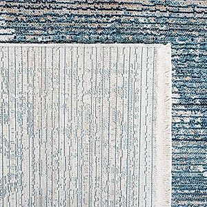 SAFAVIEH Victoria Collection 8' x 10' Blue/Ivory VIC907M Vintage Traditional Distressed Area Rug