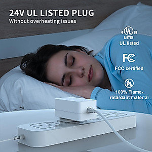 ASOKO Dimmable Led Under Cabinet Lighting for Kitchen - 6 Pcs 12 inches Linkable Led Counter Light Bars, Led Closet Light Daylight White 4500K,DC24V 1360Lumens,20W Led Shelf Lighting (UL Plug)