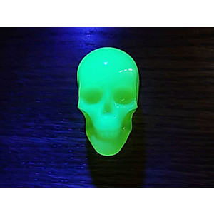 Yellow Skull Cabinet Knobs/Drawer Knobs (Black Light Activated) (Set of 2)