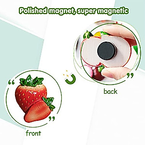 Fruit Vegetable Refrigerator Magnet - 1 Set Resin 3D Fridge for Refrigerator Cute Decor for Home Kitchen Office Whiteboard (Strawberry Refrigerator Magnet)