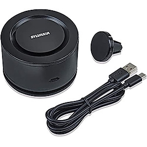 SYLVANIA - Airzing Mini Air Purifier - Vehicle, Car, Home, Office - Air Ionizer, USB-C powered, Reduces Odors, Smoke, Pets Dandruff, Reusable Filter, Portable, Quiet, UV Light, DC 5V, 0.5A