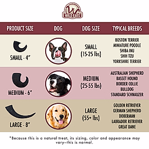 Wild Eats Water Buffalo Horn Dog Chews (All Natural, Single Source Protein, Grain Free Dog Treat, Dog Chews for Power Chewers) 2 Pack Small