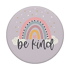 Be Kind - Cute Rainbow Positive Quotes Inspirational Saying PopSockets Swappable PopGrip