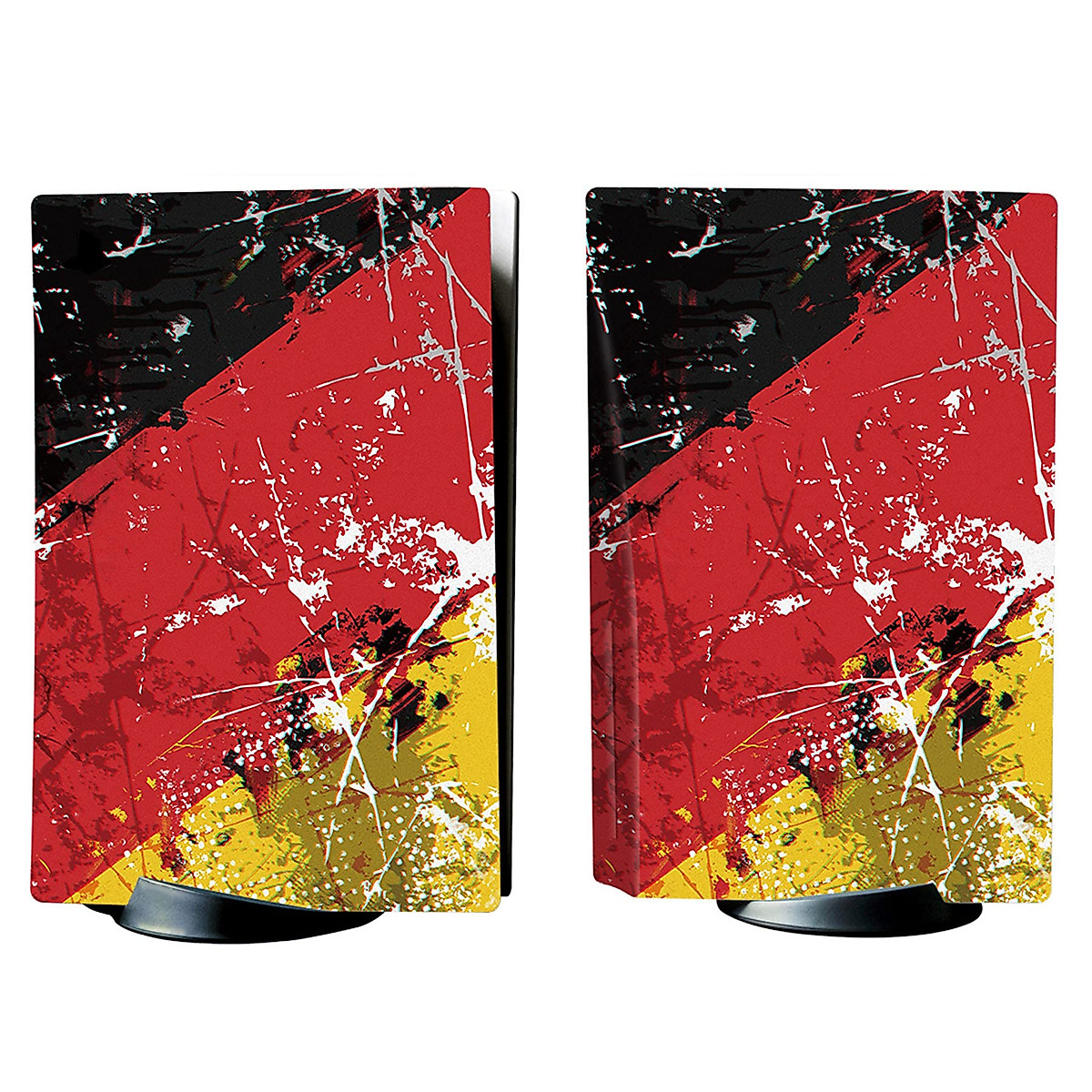 PlayVital Impression Germany Flag Full Set Skin Decal for PS5 Console Disc Edition, Sticker Vinyl Decal Cover for PS5 Controller & Charging Station & Headset & Media Remote