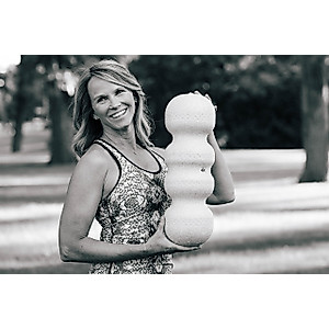 Rollga BASIC - The BETTER Foam Roller for Flexibility, Muscle Recovery, Back & Neck Massage, Exercise. Featuring Stays Clean Technology. (White)