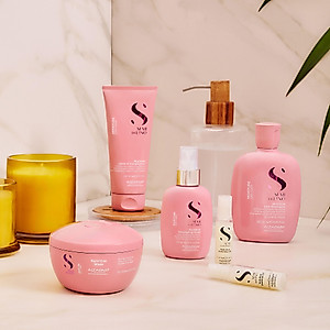 Alfaparf Milano Semi Di Lino Moisture Nutritive Hair Mask - Deep Conditioning Hair Repair Mask for Hydration & Shine - Sulfate, Paraben & Paraffin Free - Professional Quality Hair Care (6.76 oz)