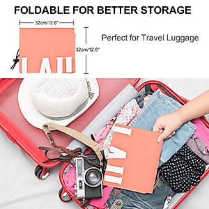 2 Pack XL Travel Laundry Bag, Machine Washable Dirty Clothes Organizer, Large Enough to Hold 4 Loads of Laundry, Easy Fit a Laundry Hamper or Basket (Light Pink + Light Blue)