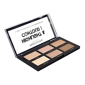 Profusion Cosmetics Mini Artistry Highlight & Contour I Palette Makeup Kit, Long Lasting and Soft Powder Formula - Light Medium