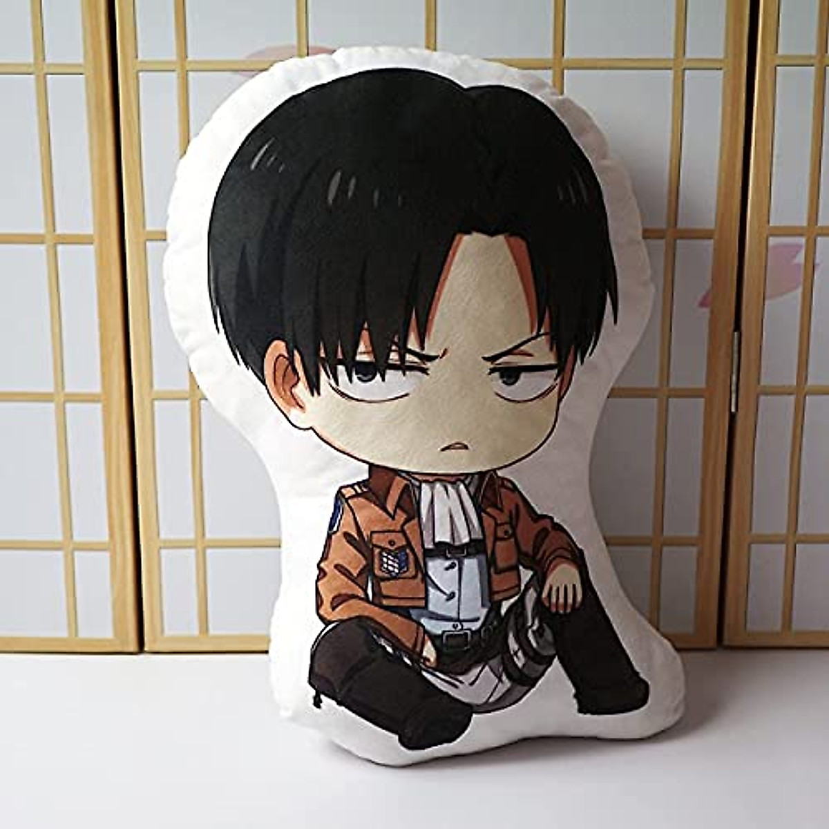 Lshpresx Levi Ackerman Cosplay Stuffed Pillow Cushion Doll Toy