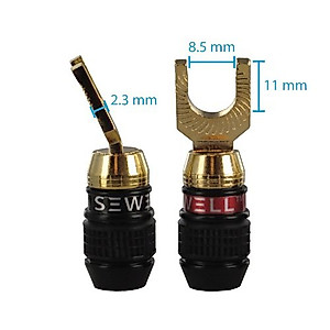 Sewell Deadbolt 45 Spade Plugs, 6 Pairs