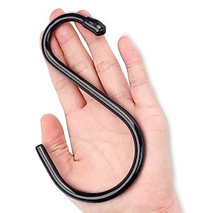 12 Pack Heavy Duty Large S Hooks, Rust-Free 5-1/2 inch S Hooks Hanger, Non Slip All-Purpose S Hook