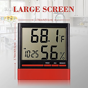 OXV Digital Hygrometer Indoor Thermometer with Large Bold Characters LCD Display, Enhanced Energy Saved Technology, High Accuracy Room Temperature and Humidity Gauge/Relative Humidity(RH) Meter