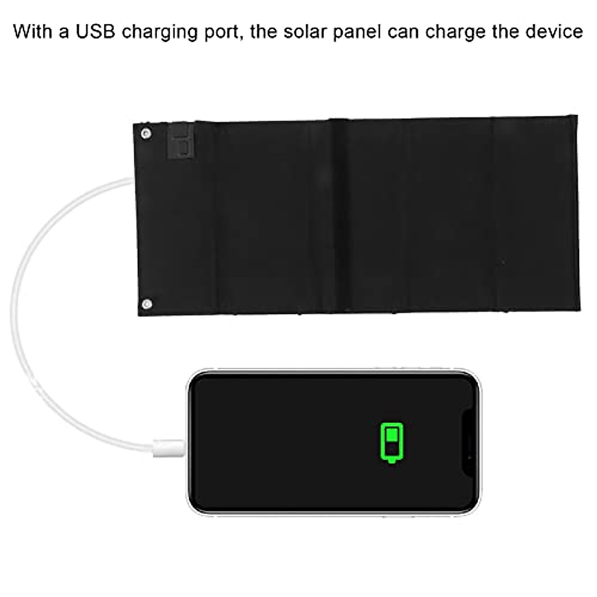 40W Portable Solar Phone Charger, USB Foldable Solar Charger with 4 Solar Panels, Fast Bank for Smartphones, Tablets, Camping Hiking Backpacking Horseback
