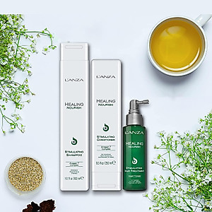 L'ANZA Healing Nourish Stimulating Shampoo, Encourages Healthy Hair Growth While Eliminating Dead Skin Cells, Sebum, Residue & DHT, for a Healthy and Fresh Hair and Scalp (10.1 Fl Oz)