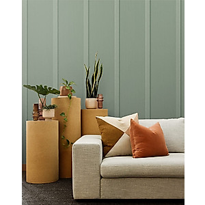 NextWall Faux Board and Batten Peel and Stick Wallpaper (Sage Green)