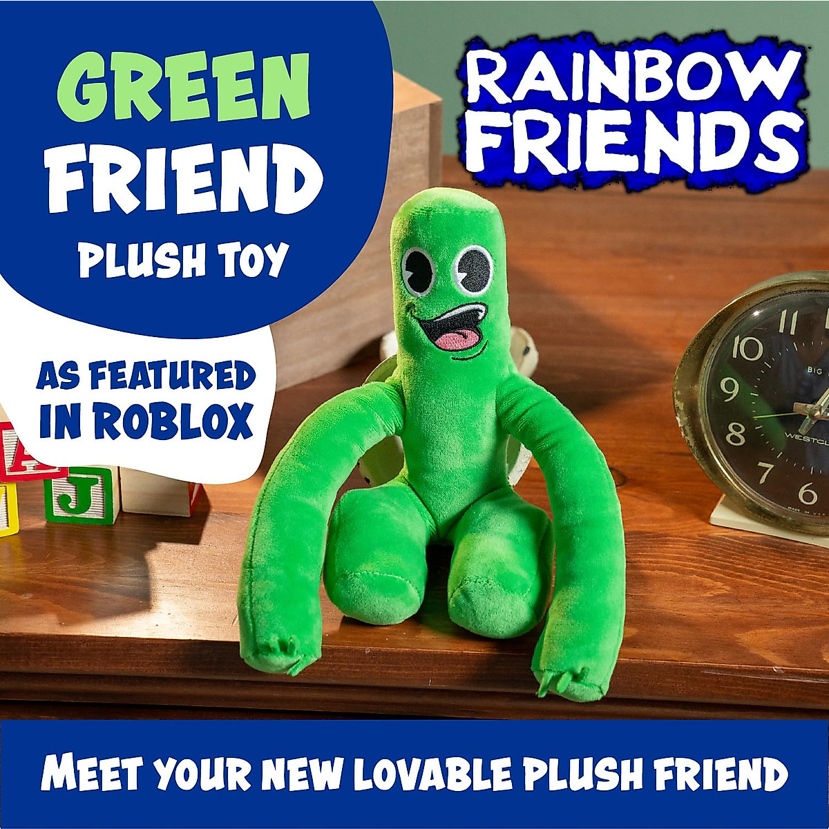 UCC Distributing Rainbow Friends Red Friend Scientist, 8" Stuffed Animal Plush Toy