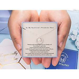 Burning Love To My Boyfriend's Mom Necklace Sterling Silver Necklace Gifts for Boyfriends Mom Mothers Day Gifts