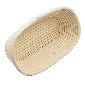 XDLEX Bread Proofing Baskets Set of 1 10 inch Oval Shaped Dough Proofing Bowls w/Liners Perfect for Professional & Home Sourdough Bread Baking