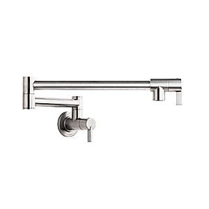 Indare Pot Filler, Pot Filler Faucet Wall Mount, Brass Pot Filler Folding faucets, Kitchen Pot Filler Faucet with Double Joint Swing Arms