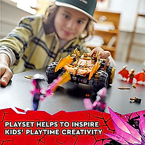 LEGO NINJAGO Cole’s Dragon Cruiser Car Toy, 71769 Ninja Toys with Golden Kai, Cole and Snake Warrior Minifigures, Gifts for Kids, Boys & Girls