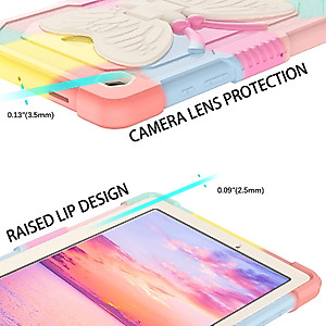 DUEDUE for Samsung Galaxy Tab A8 10.5 Case 2022, Butterfly Wings Kickstand 3D