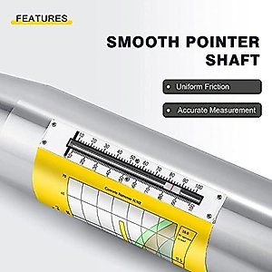 CGOLDENWALL Concrete Rebound Hammer Tester Resiliometer Test Meter Tool within The scope of 1450.38psi-8702.26psi (10-60Mpa) ZC3-A with English Label and Calibration Certificated (Old or New Panel)