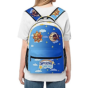 Cutievoo Sun and Moon Stars Backpack Lightweight Bookbags Daypack Laptop Bag For Women Men Travel Office