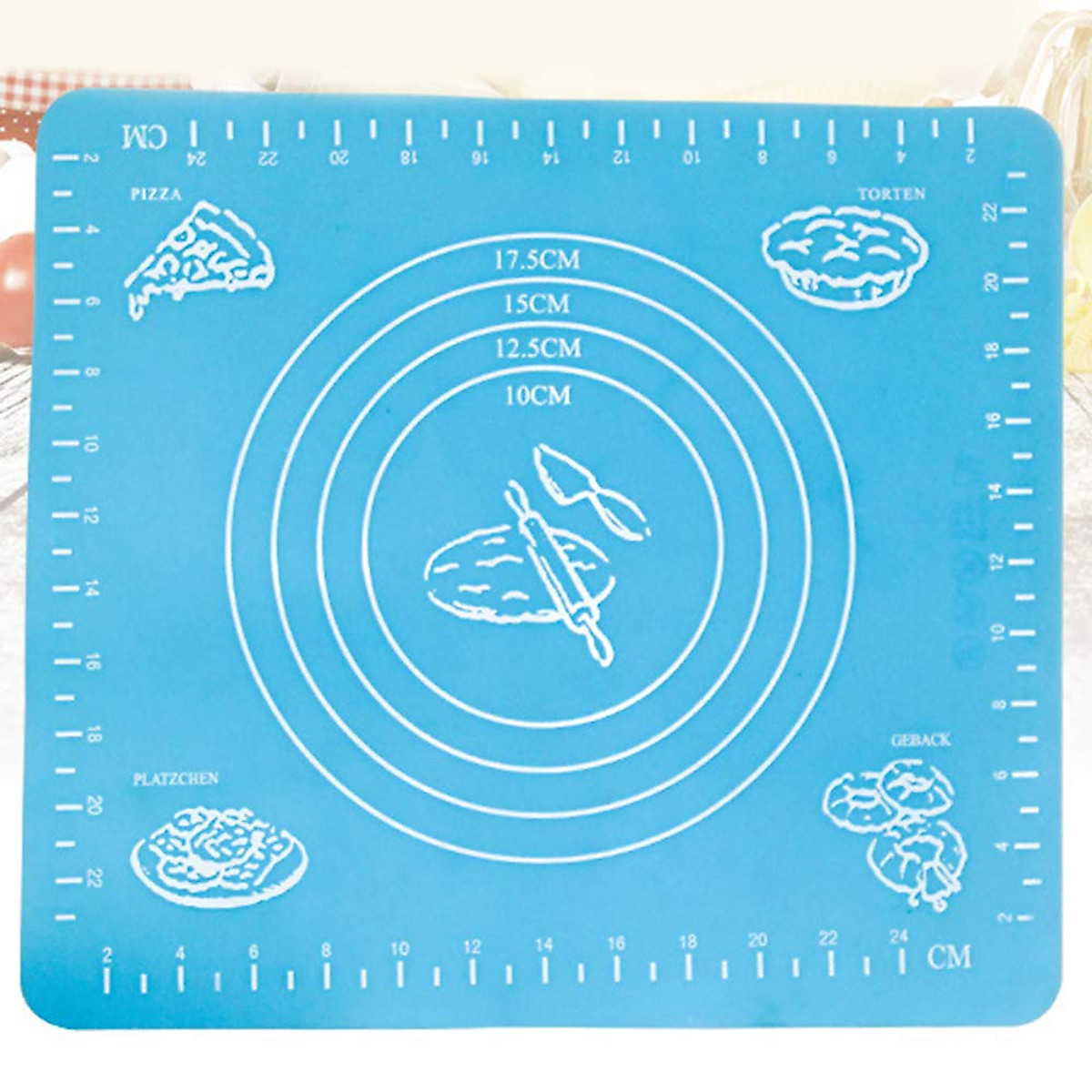 Mggsndi Silicone Baking Mat, Non-Stick Food Grade Silicone Pastry Mat Extra Large with Measurements for Baking -Dough Rolling Mat, Heat-Resistance Oven Liner,F ondant Mat, Pie Crust Mat Pink