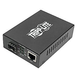 Tripp Lite Cusotomizable SFP Fiber Media Converter, Fiber to Ethernet Converter, Gigabit, POE+, 10/100/1000 (N785-P01-SFP)