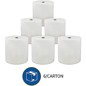 Genuine Joe Solutions Solutions 850' Hardwound Paper Towels, 6 Rolls, 7" x 850 ft, White
