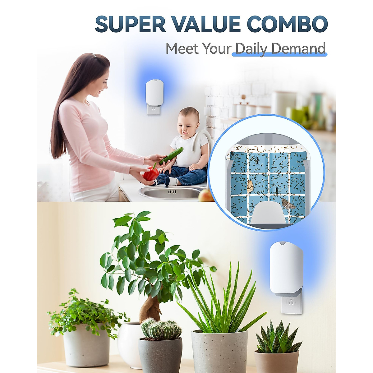 10 PCS Frameless Refill Cards Compatible with ZEVO Plug-in Light M364 and Max, 100% Fit Replacement Refill Cards Glue Cards