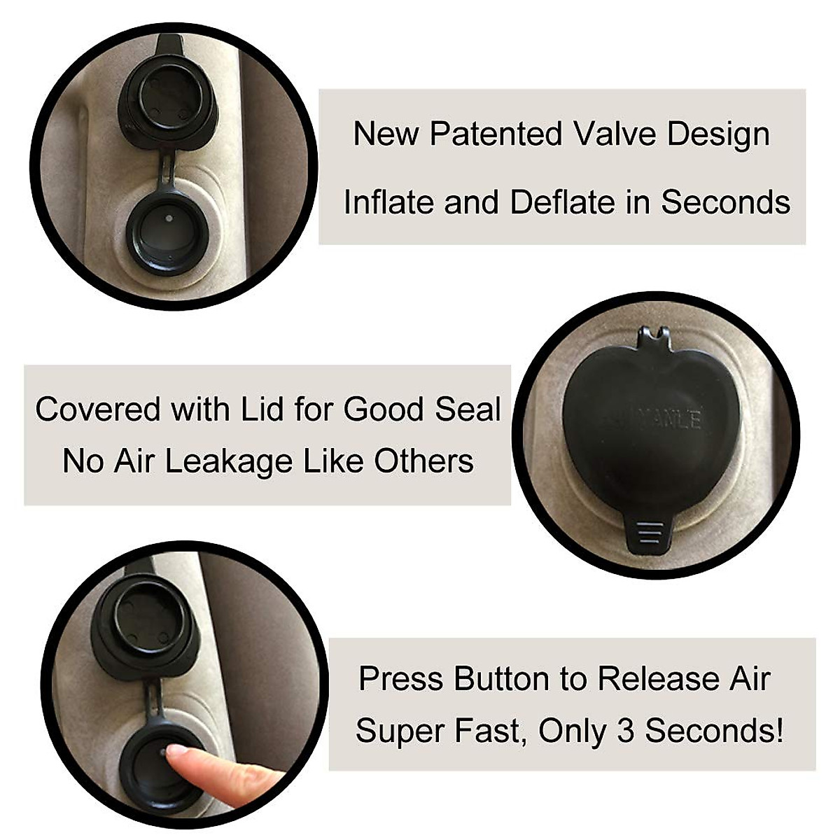 SmartDer Inflatable Travel Pillow, Airplane Pillow with Patented Valve Design, Travel Accessories with Neck and Head Support, Travel Pillows for Long Haul Flights, Cars, Buses, Trains, Office Napping