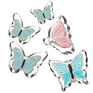 Butterfly Cookie Cutter Set-5 Piece-Butterfly Fondant Biscui Cutters