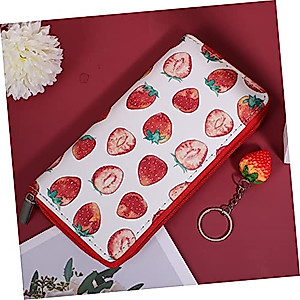 Cabilock Leather Wallet 5pcs wallet strawberry purse girl gifts kawaii plant accessories girls gifts fruit Ornament Miss leather Purses