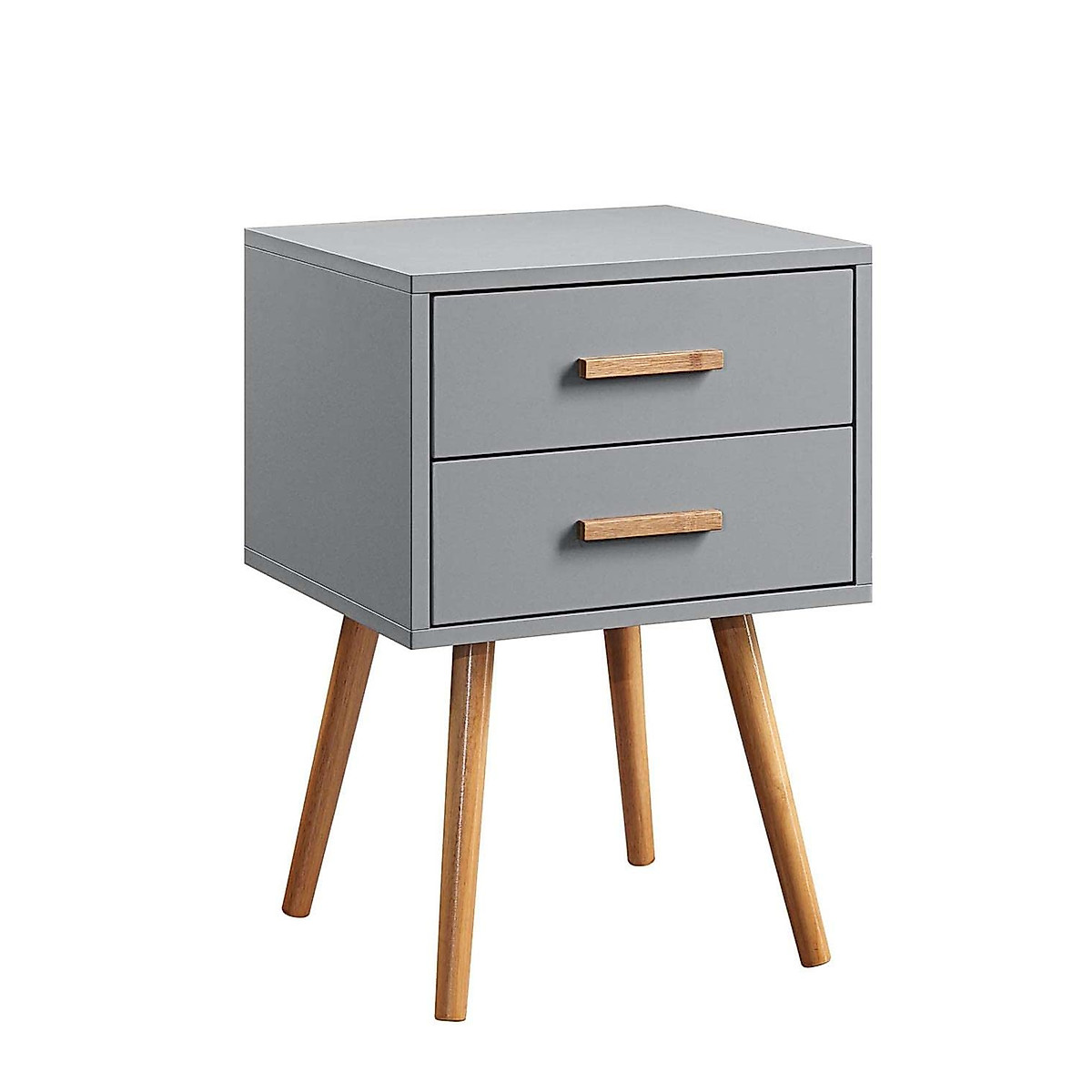Convenience Concepts Oslo 2 Drawer End Table, Gray