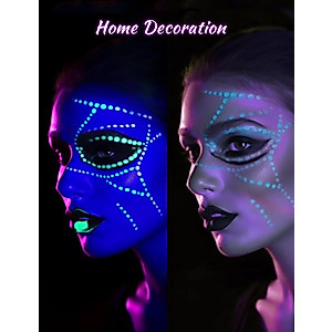 L LOHAS LED UV Black Light Bulbs, Halloween 12W A19 UV Blacklight, 100 Watt Equivalent, UVA Level 385-400nm Wavelength, Glow in The Dark for Body Art Paint, Fluorescent Poster, Neon Glow Party, 2 Pack