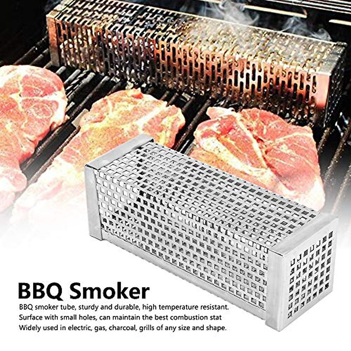 Boquite Valentine's Day Carnival Premium Smoker Tube 6 inches - for Any Grill or Smoker, Hot or Cold Smoking - an Easy and Safe Way to Provide Smoking - Stainless Steel 304 BBQ Smoker